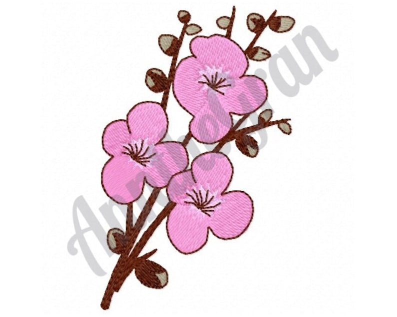 Cherry Blossom Embroidery Design. Machine Embroidery Design. Spring ...