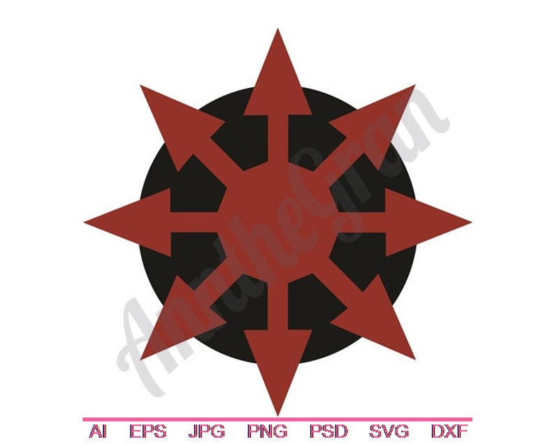 Symbol of Chaos Svg Dxf Eps Png Jpg Vector Art - Etsy
