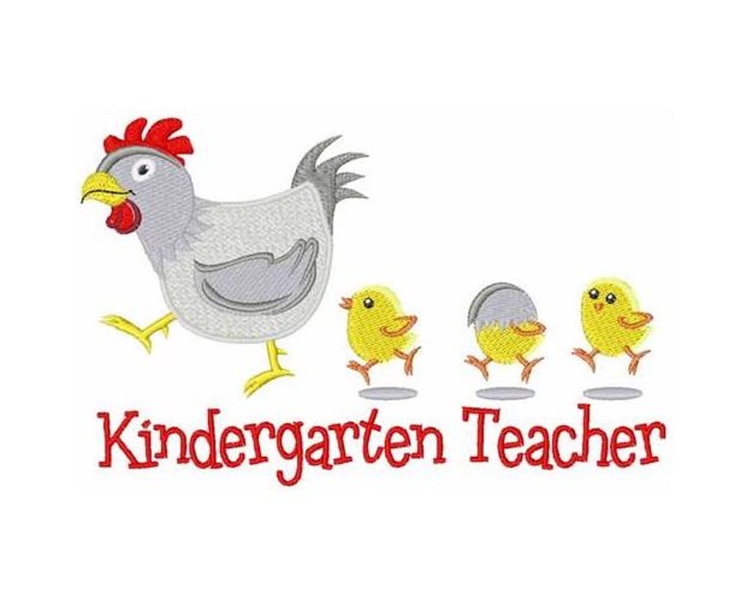 Kindergarten Teacher Machine Embroidery Design - Etsy