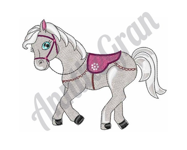 Pony Embroidery Design. Machine Embroidery Design. Pony Girl | Etsy