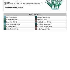 Cattails Embroidery Design. Machine Embroidery Design. Cattail Plant ...