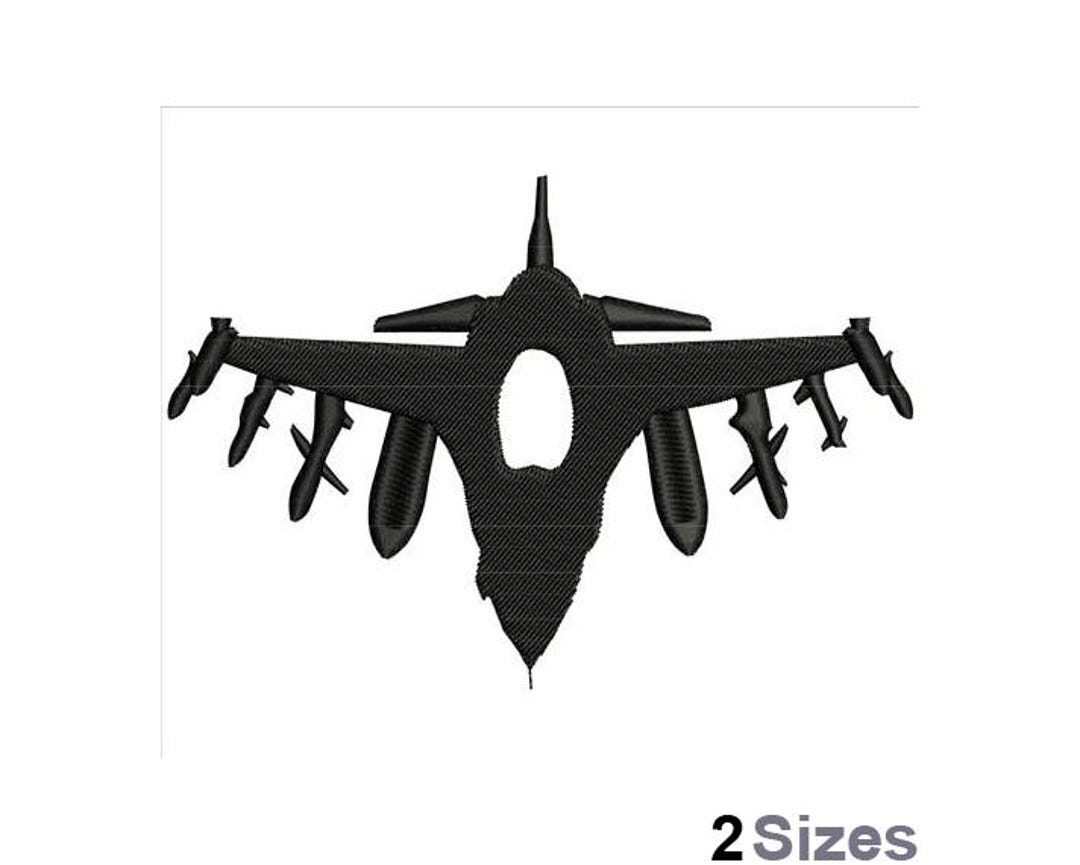 F-16 Falcon - Machine Embroidery Design - 2 Sizes, Fighter Aircraft ...