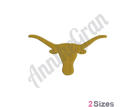 Texas Longhorn Machine Embroidery Design. Longhorn - Etsy