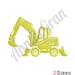Construction Digger - Machine Embroidery Design. Wheeled Excavator ...