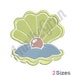Open Clam & Pearl Machine Embroidery Design 2 Sizes, Shell With Pearl ...