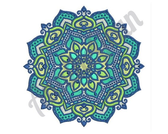 Lotus Flower Mandala Embroidery Design. Machine Embroidery - Etsy