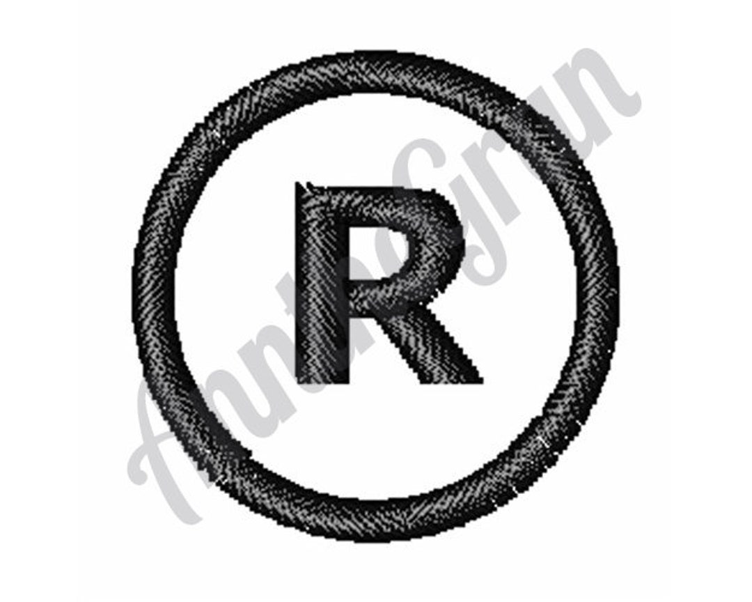 Trademark R - Machine Embroidery Design. Registered Trademark ...