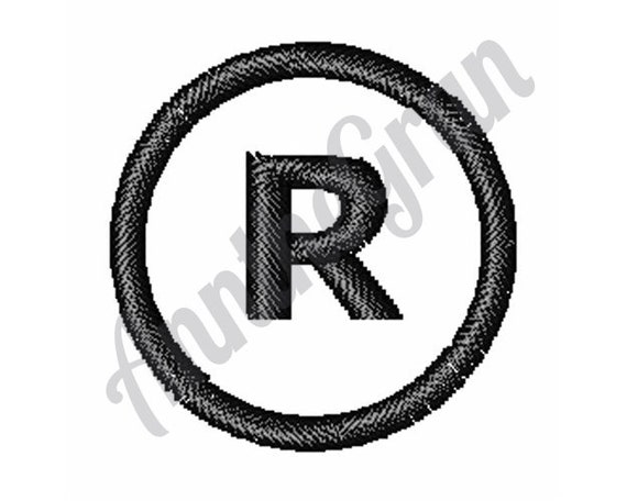 Trademark R Machine Embroidery Design. Registered Trademark - Etsy