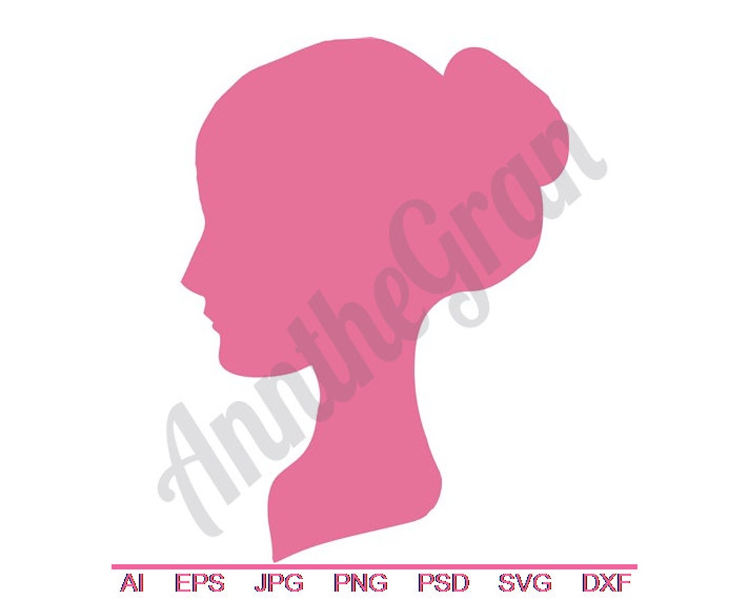 Woman's Head Svg, Dxf, Eps, Png, Jpg, Vector Art, Clipart, Cut File ...