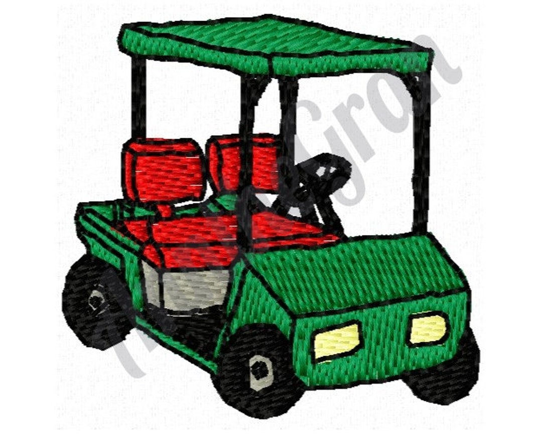 Golf Cart Embroidery Design. Machine Embroidery Design. Golf Cart ...