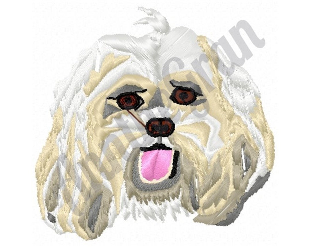 Havanese Head - Machine Embroidery Design. Havanese Puppy Embroidery ...