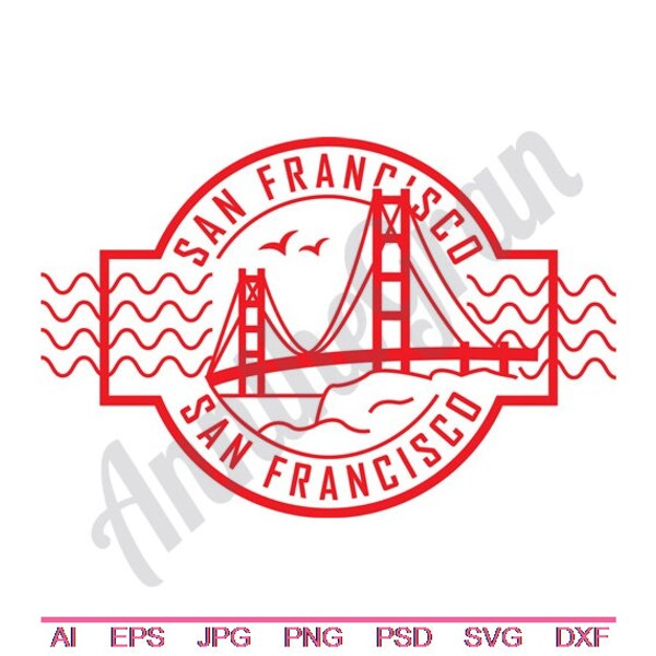 Golden Gate Bridge Embroidery File - Etsy