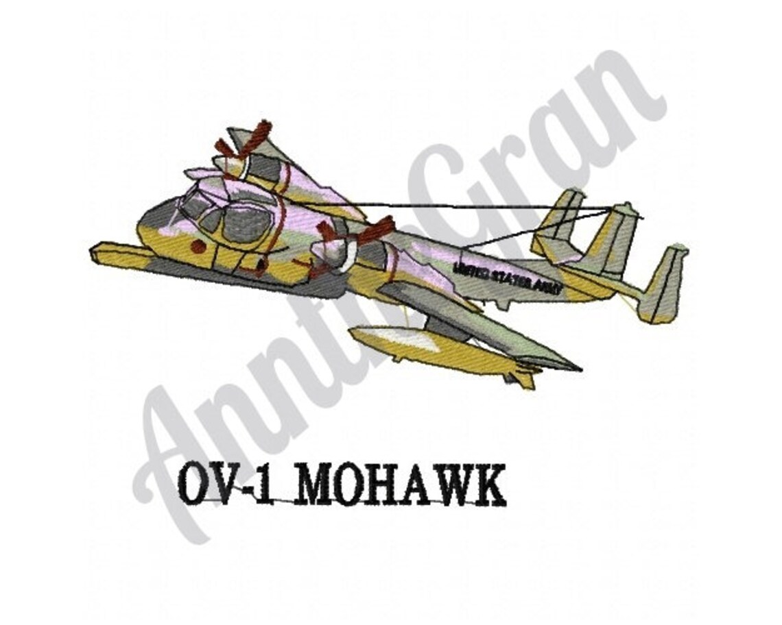 OV-1 Mohawk Military Plane Embroidery Design. Machine - Etsy