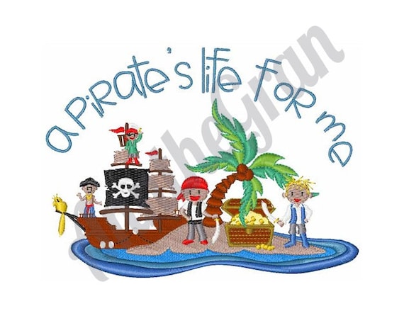 A Pirates Life for Me Machine Embroidery Design. Children - Etsy
