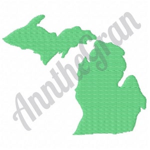 Michigan State Map. Michigan Embroidery Design. Machine Embroidery ...