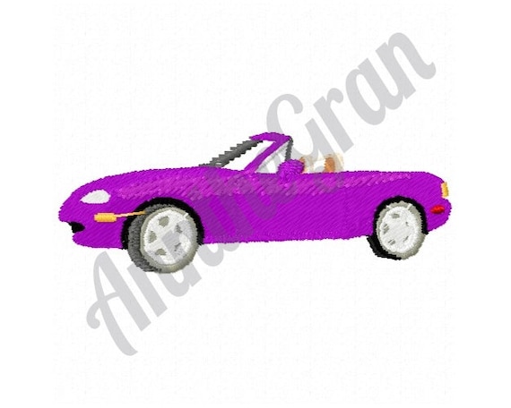 Sewing & Needlecraft Machine Embroidery Design Convertible Sports Car ...