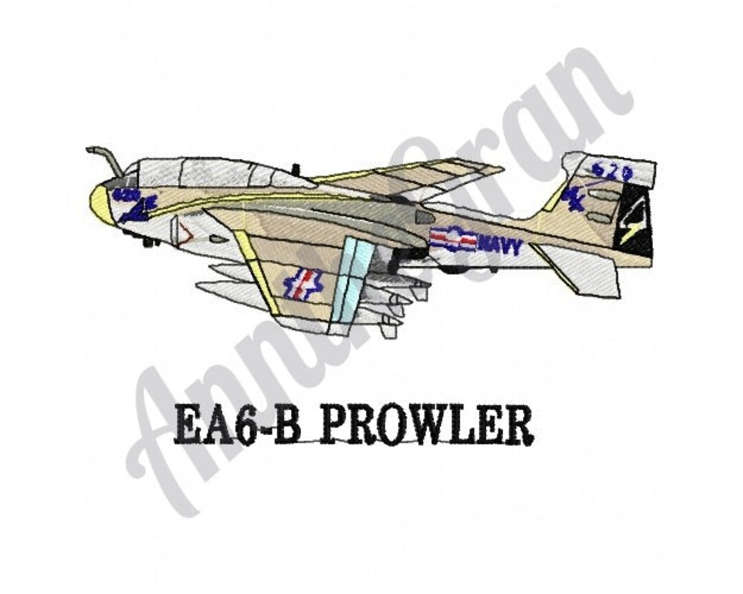 EA-6B Prowler Military Plane Embroidery Design. Machine Embroidery ...