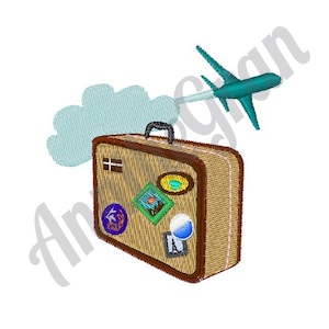 Travel Luggage Embroidery Design. Machine Embroidery Design. Travel ...