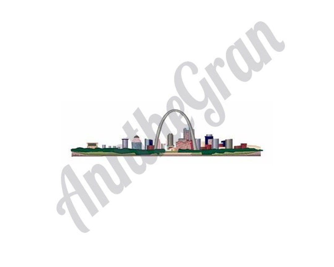 St. Louis Machine Embroidery Design, Gateway Arch Embroidery Pattern ...