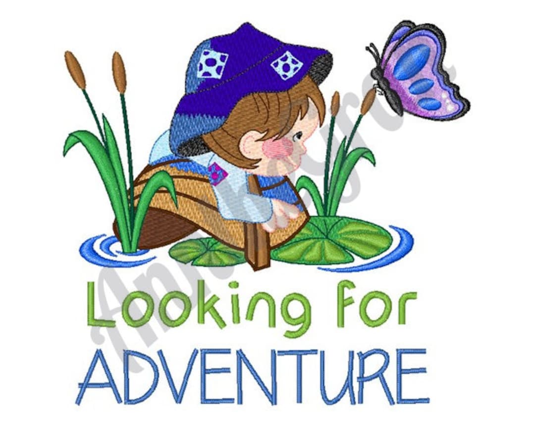 Little Boy Adventure Pattern. Looking for Adventure Embroidery Design ...