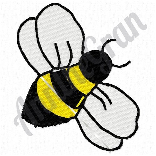 Bumble Bee Machine Embroidery Design Bumblebee Embroidery - Etsy