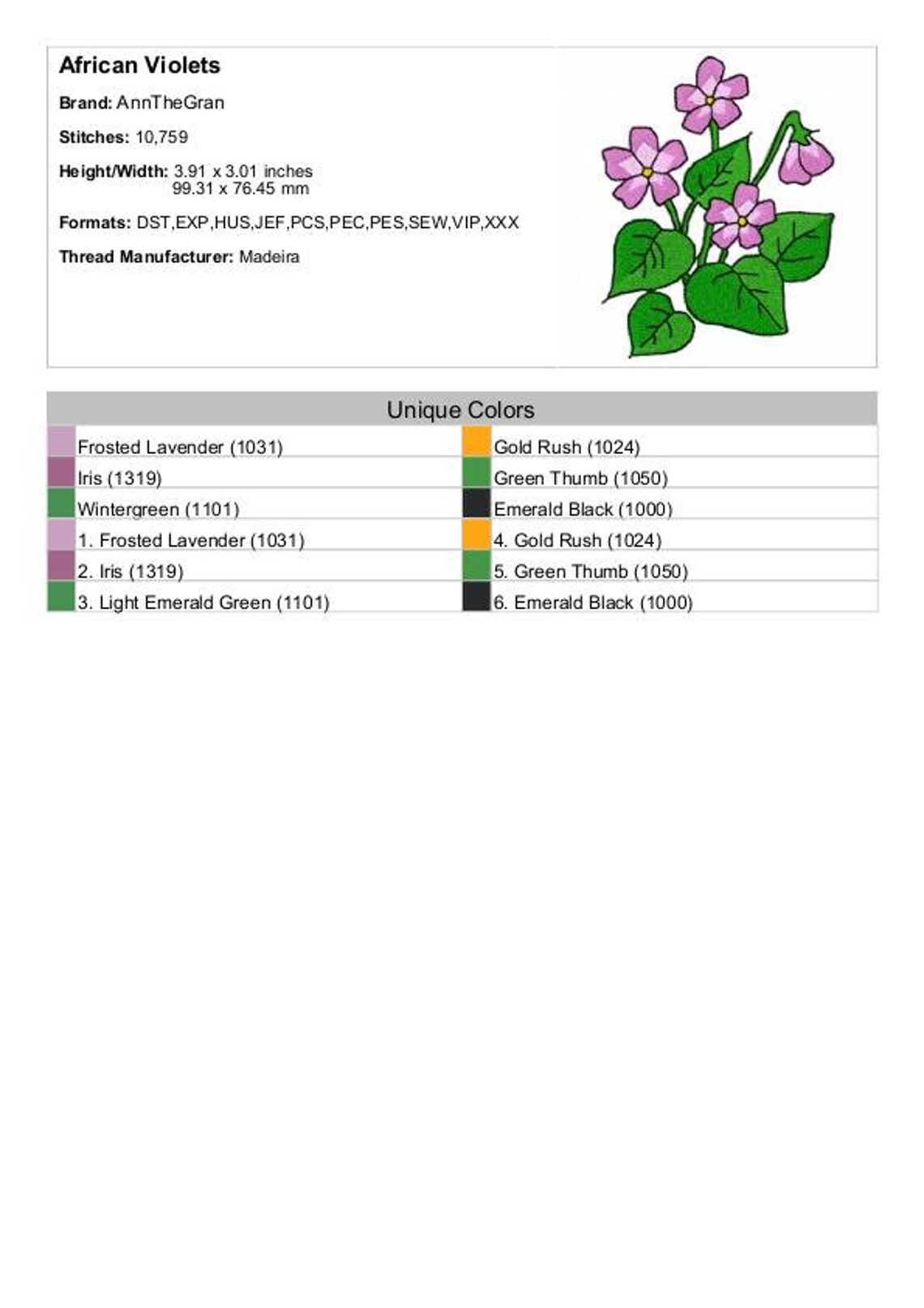 African Violets Embroidery Design. Machine Embroidery Design. Floral ...