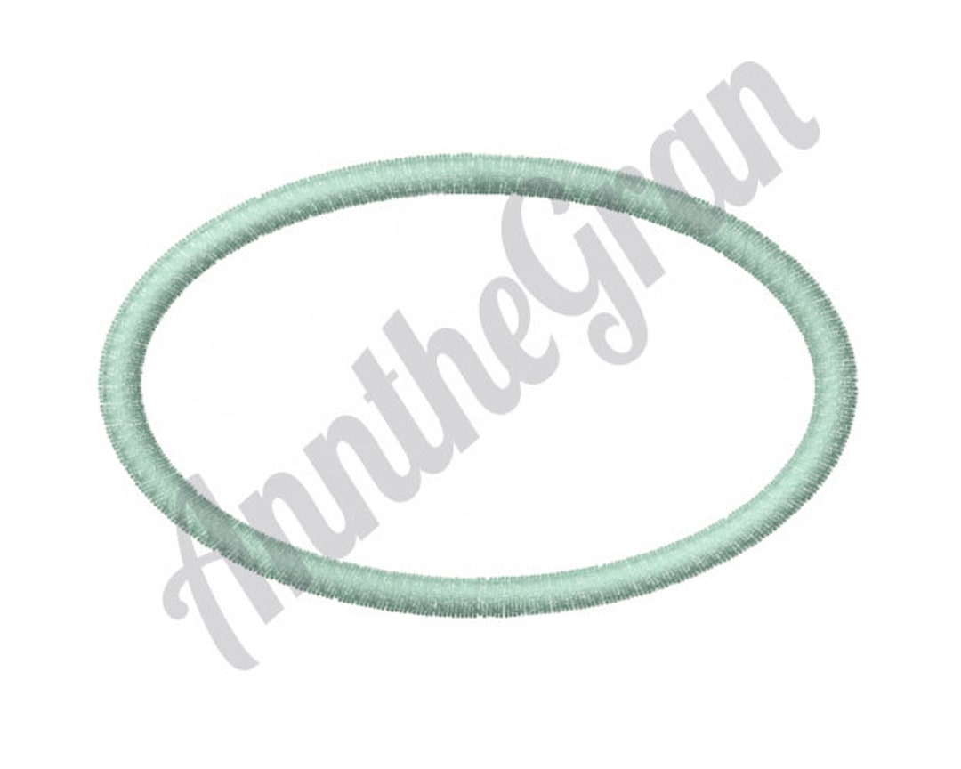 Oval Badge Embroidery Design. Oval Embroidery Design. Machine ...
