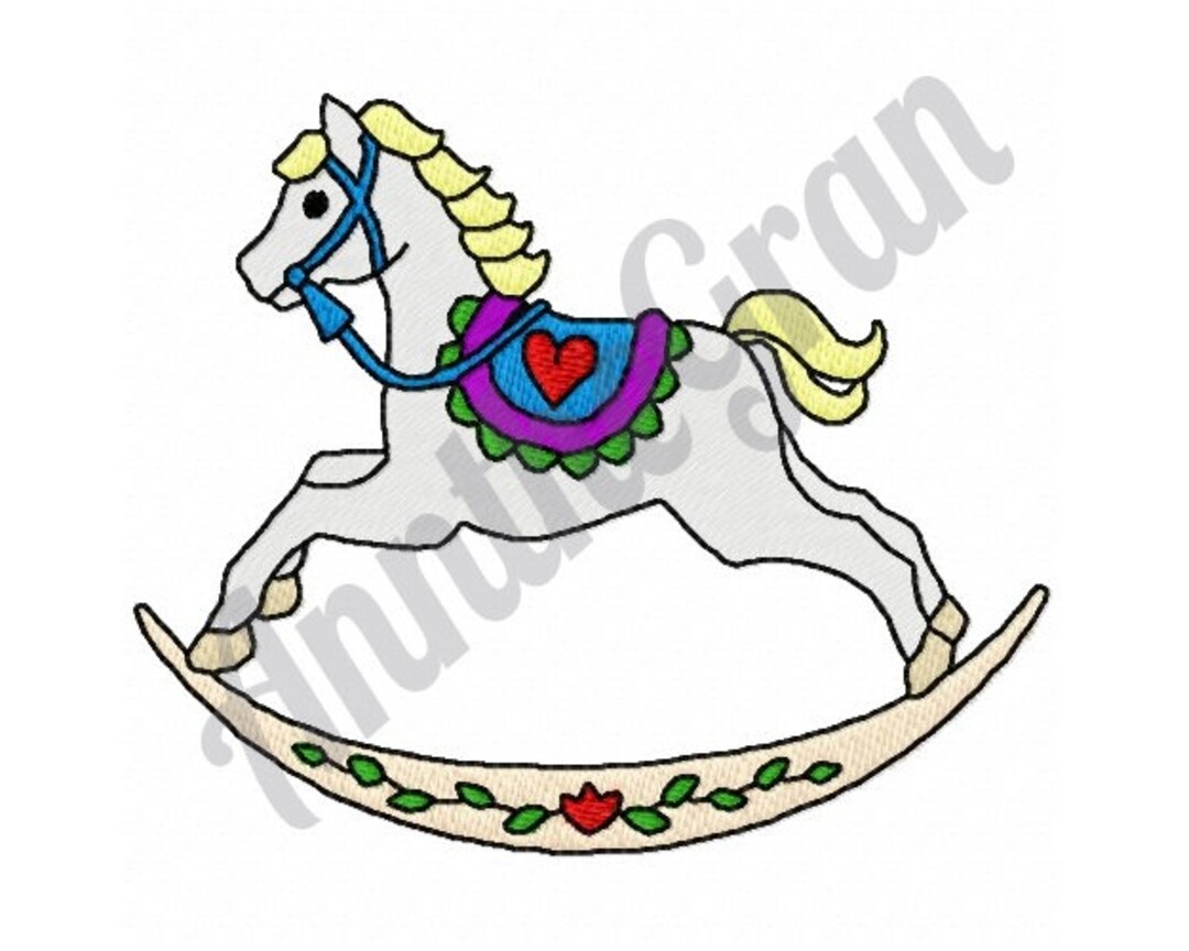 Rocking Horse Embroidery Design. Machine Embroidery Design. Toy Horse ...