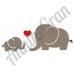 Baby & Mother Elephant. Machine Embroidery Design. Baby Elephant ...