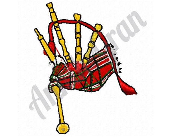 Bagpipes Machine Embroidery Design. Scottish Bagpipes - Etsy