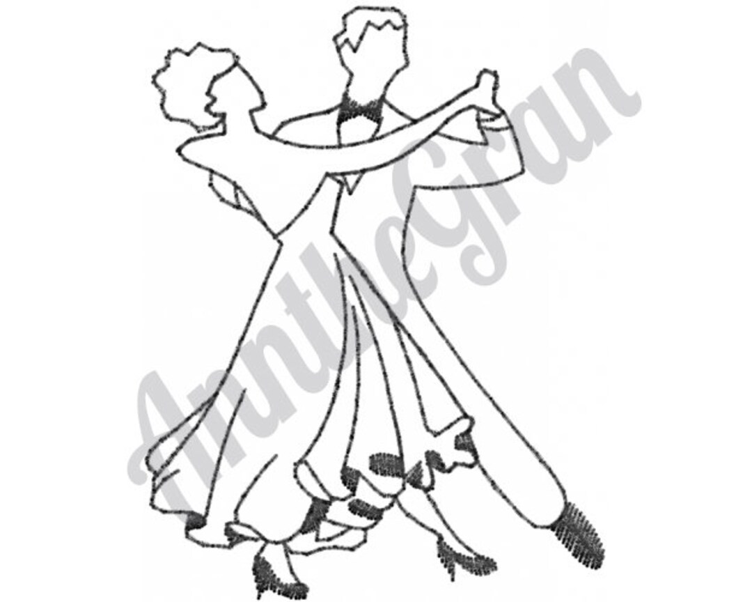 Dancing Couple - Machine Embroidery Design. Tango Dance Embroidery ...