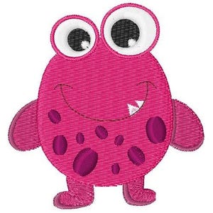 Silly Monster - Machine Embroidery Design - Etsy