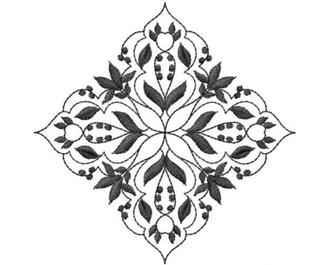 Classic Blackwork - Machine Embroidery Design - Etsy