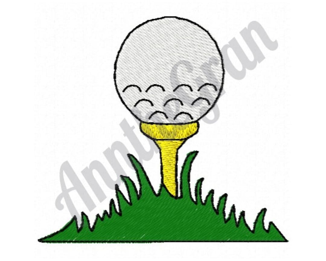 Golf Ball - Machine Embroidery Design. Golf Tee Embroidery Pattern ...