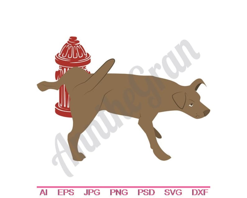 Peeing Dog - Svg, Dxf, Eps, Png, Jpg, Vector Art, Clipart, Cut File ...