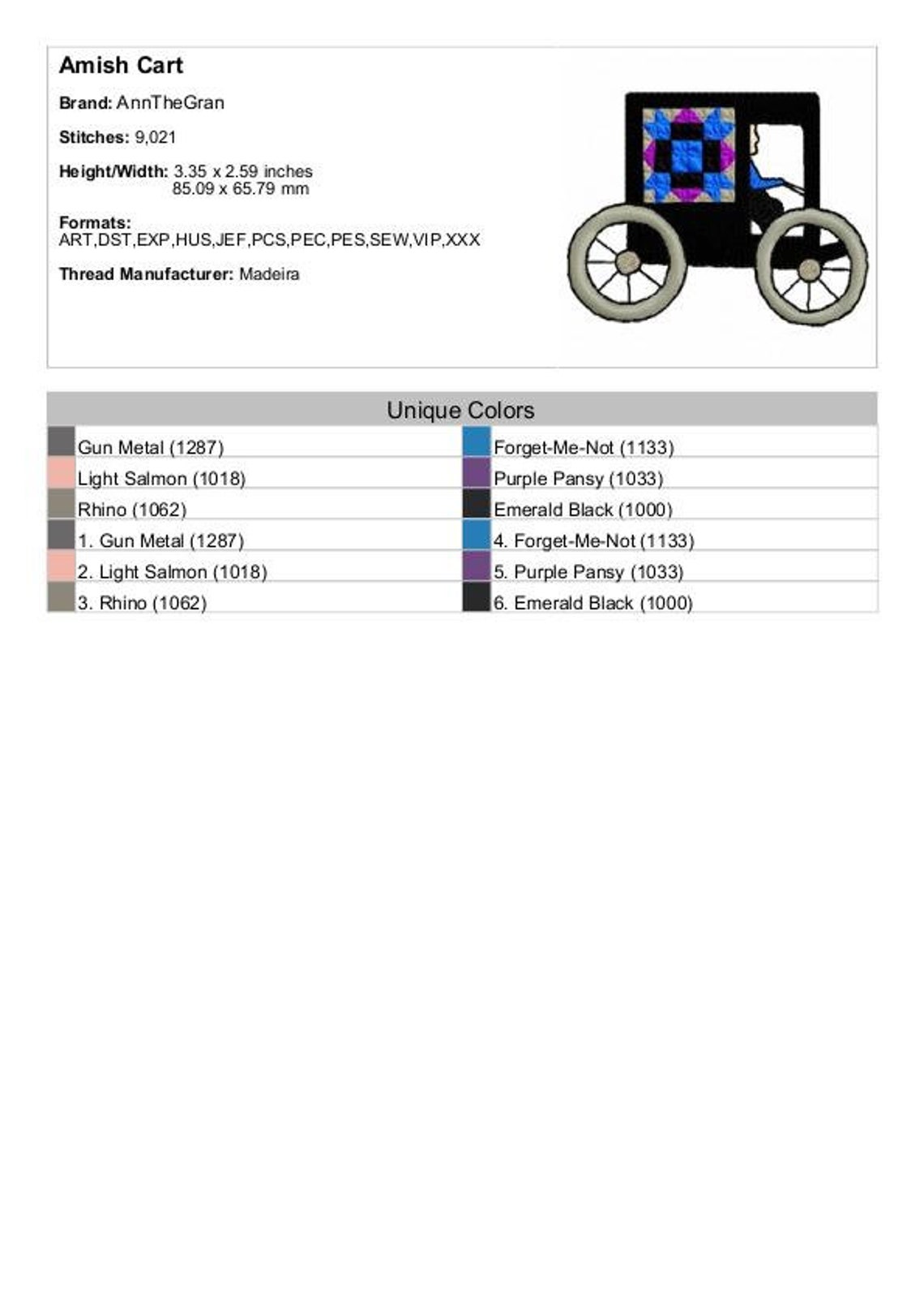 Amish Cart - Machine Embroidery Design - Etsy