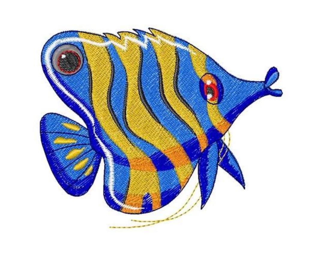 Tropical Fish - Machine Embroidery Design - Etsy