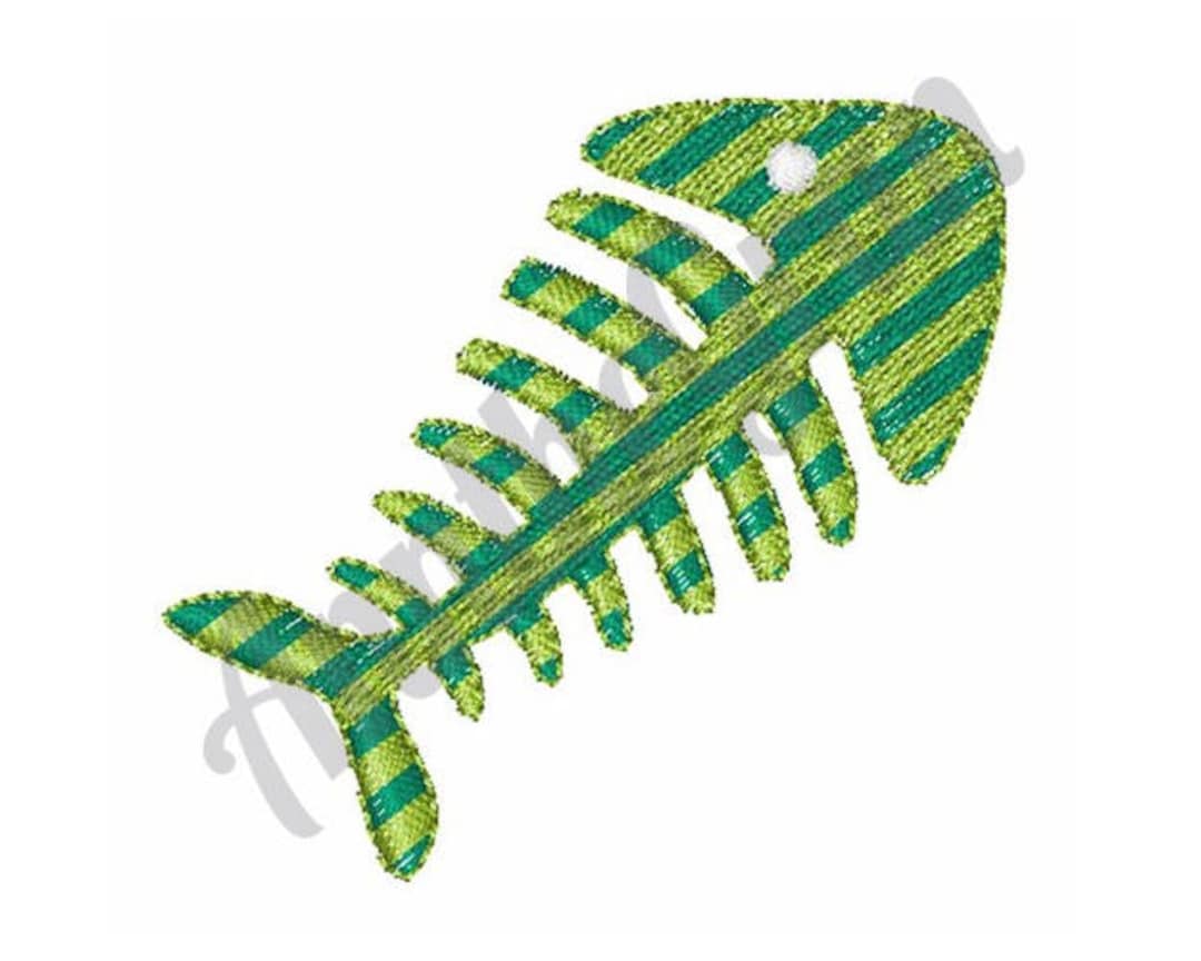 Fish Bone Embroidery Design. Machine Embroidery Design. Fish Embroidery ...