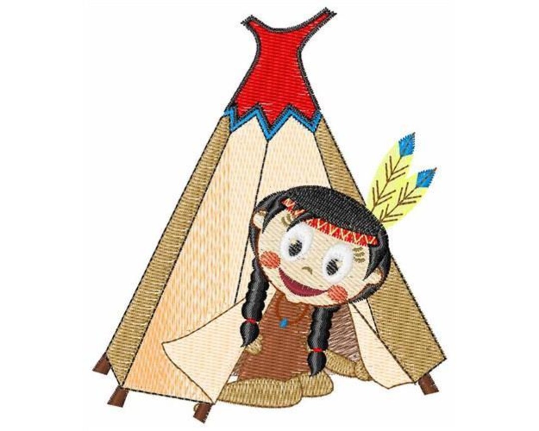 Tipi Girl - Machine Embroidery Design - Etsy
