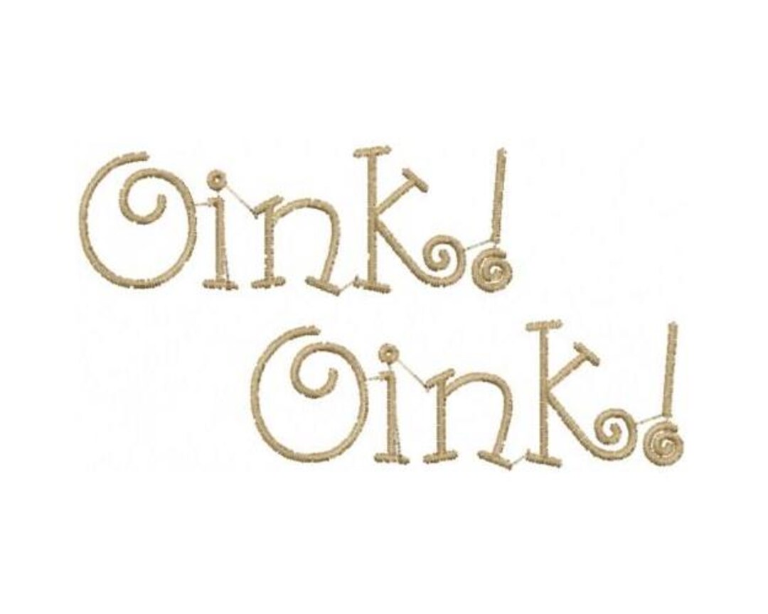Oink Oink - Machine Embroidery Design, Pig Sound Embroidery Design - Etsy