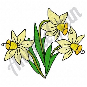 Daffodil Embroidery Design, Flowers Machine Embroidery - Etsy