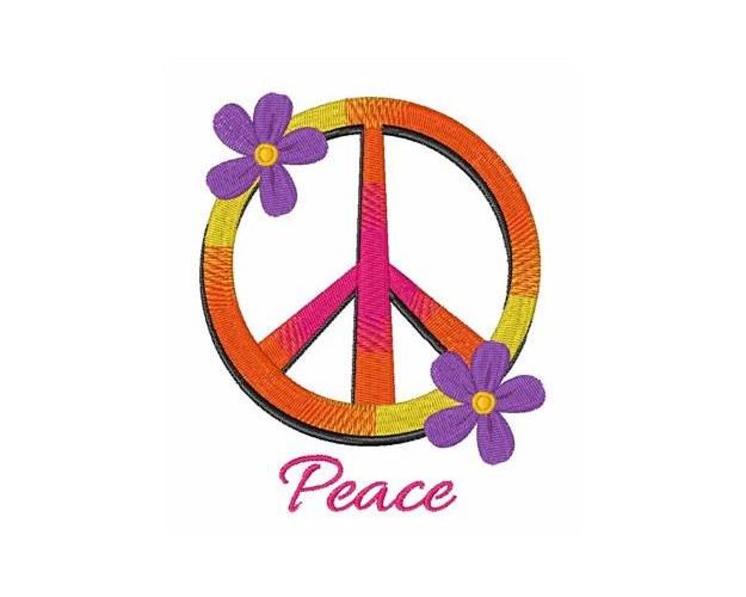 Peace - Machine Embroidery Design - Etsy