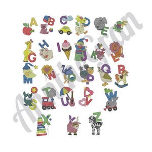 Children Font Alphabet. Children ABC Letters. Machine Embroidery Font ...