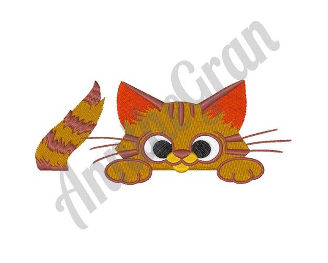 Cat Pocket Topper - Machine Embroidery Design. Kitten Embroidery ...