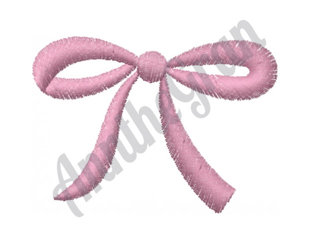 Pink Bow - Machine Embroidery Design - Etsy