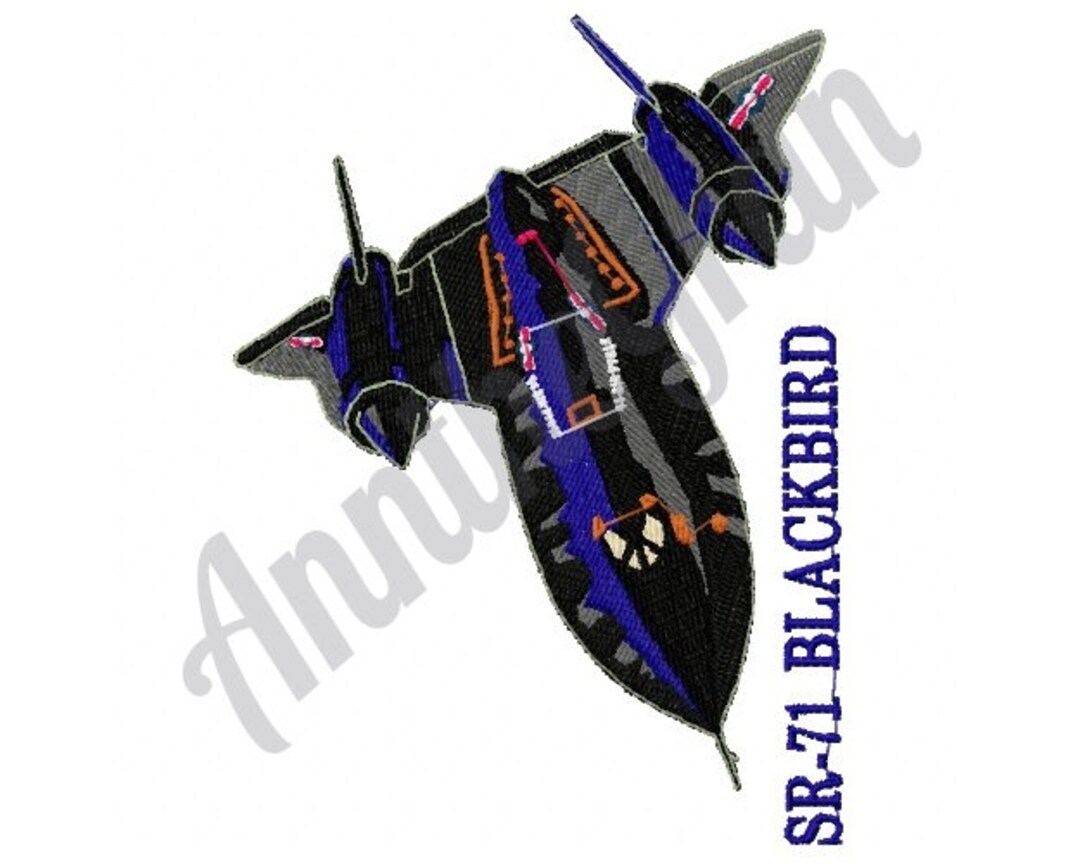 SR-71 Blackbird - Machine Embroidery Design. Military Aircraft ...