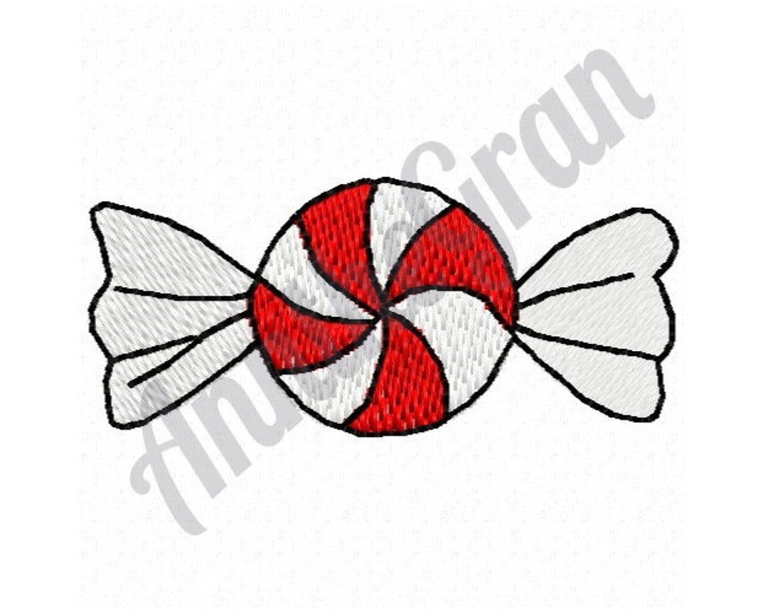 Candy Embroidery Design. Machine Embroidery Design. Peppermint Candy ...