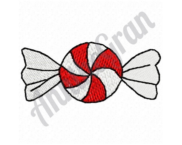 Candy Embroidery Design. Machine Embroidery Design. Peppermint - Etsy