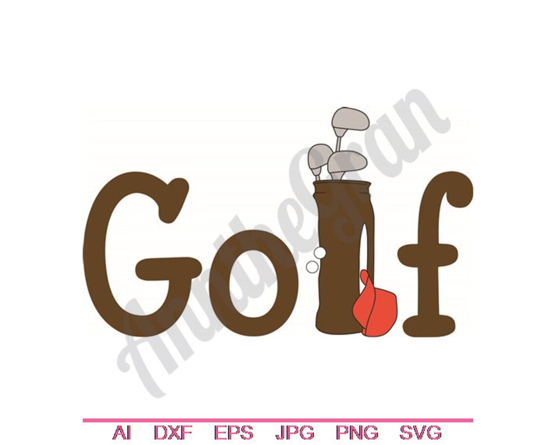 Golf Bag & Golf Clubs Svg Dxf Eps Png Jpg Vector Art | Etsy