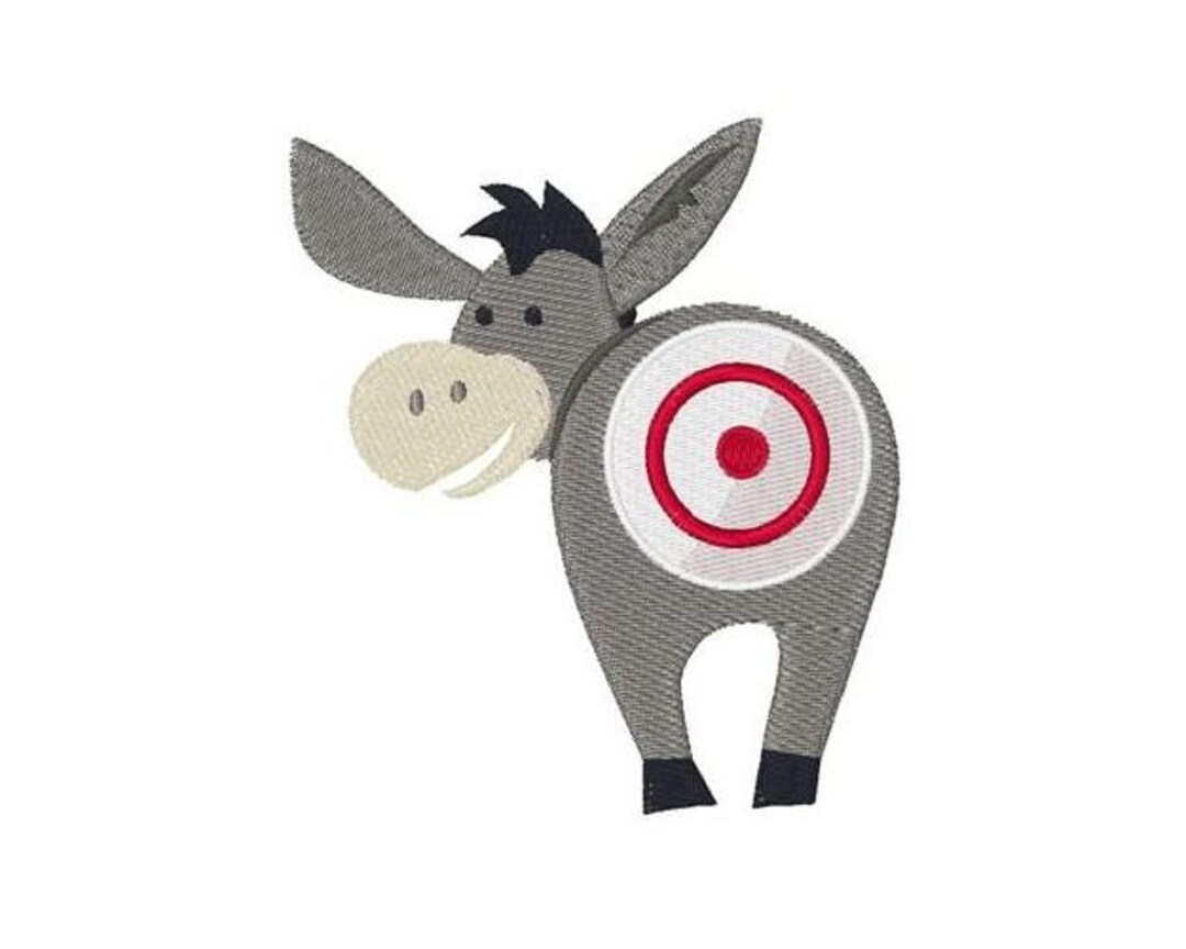 Donkey Target - Machine Embroidery Design - Etsy